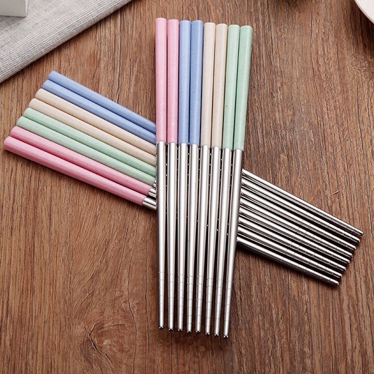 Hot Selling Wheat Straw Stainless Steel Chopsticks - Buy Chopsticks ...