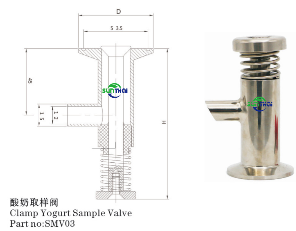 Sanitary Stainless Steel Sampling Valves for Yogurt from China ...