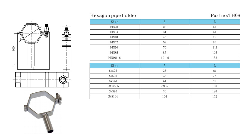 Stainless Steel Hexagon Tube Support Pipe Fittings from China ...