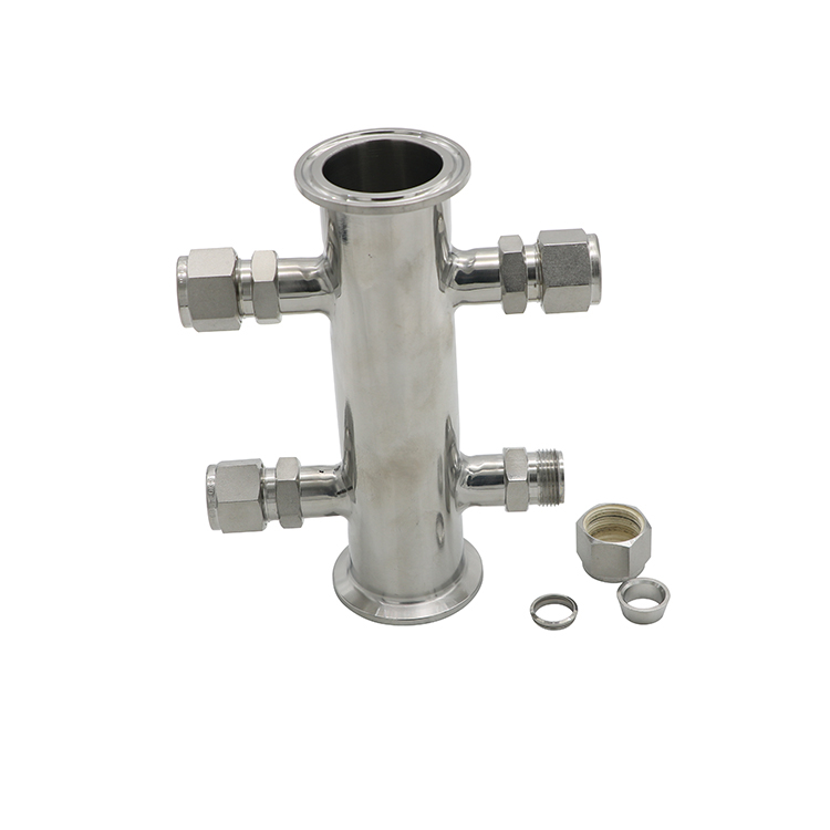 SS304 Sanitary Stainless Steel Tri Clamp Manifold with 4 Ports on One ...
