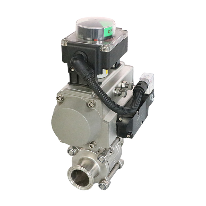 Pneumatic 3 Piece Tri Clamp Ss Ball Valve With Proximity Sensor From